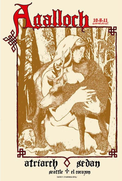 Agalloch : Seattle 2011 : Screen printed poster – Samaritan Press