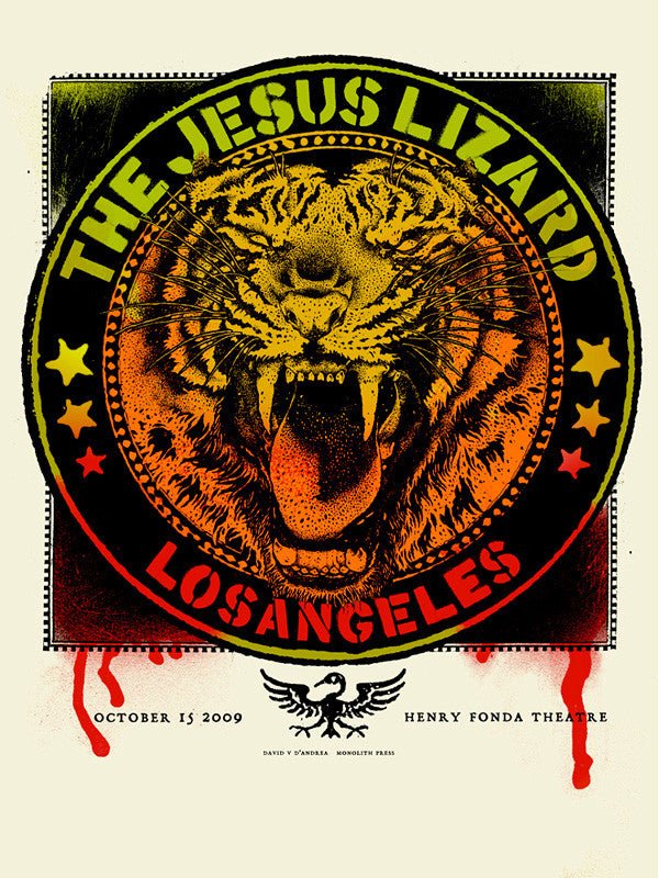 Jesus Lizard : Los Angeles 2009 poster by David V D'Andrea – Samaritan ...